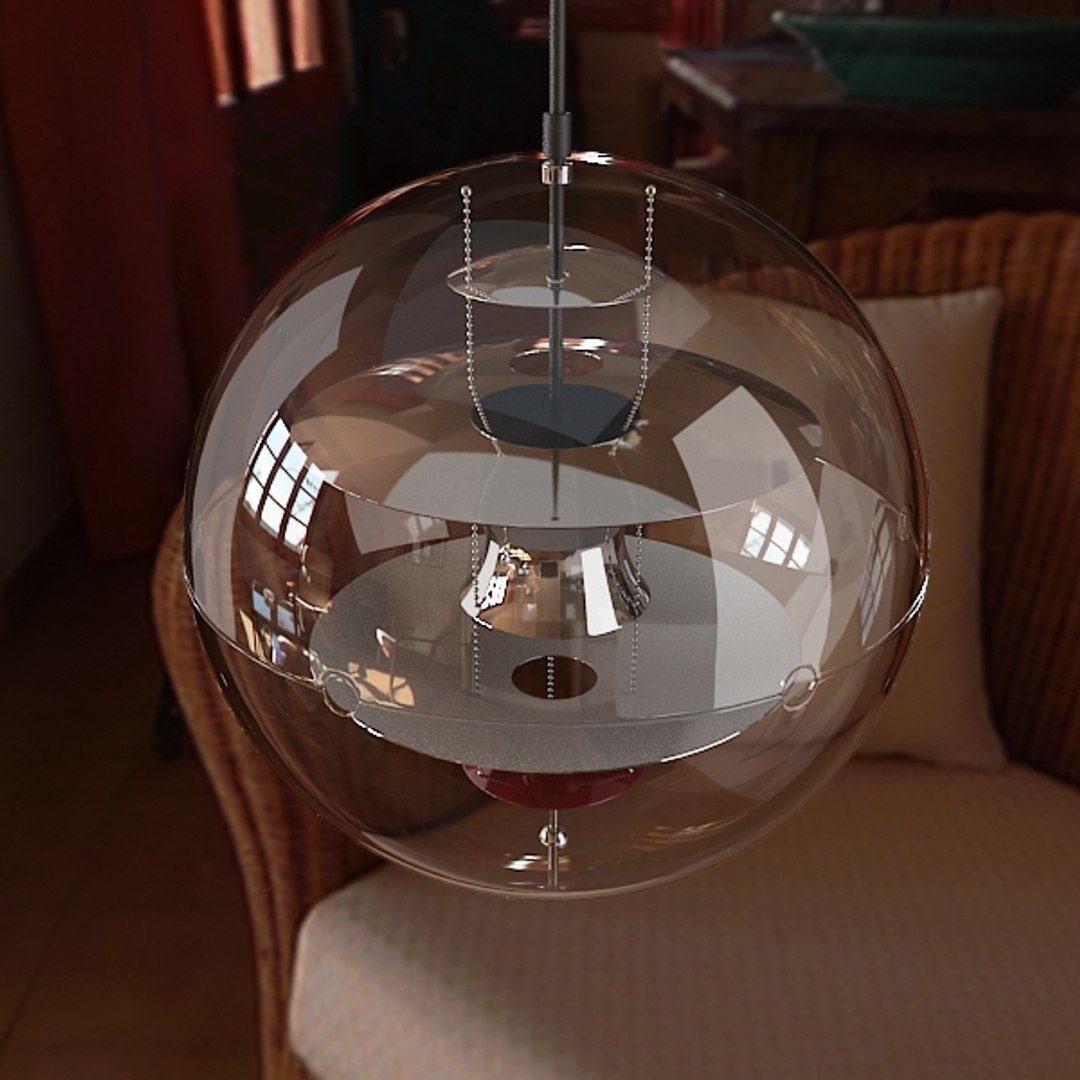 Verner Panton Globe Lamp 3d Model