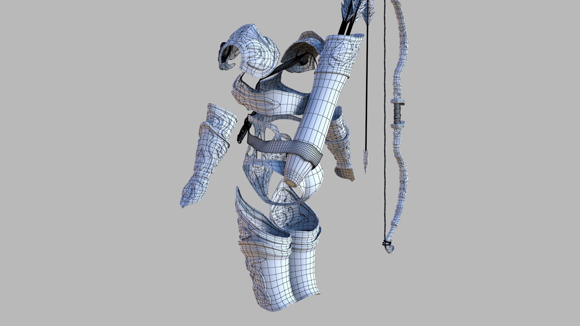3d Fantasy Archer Armor Model