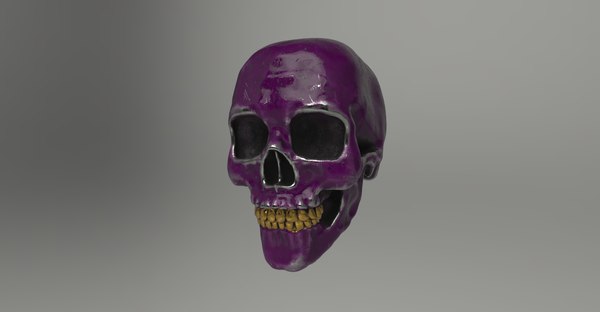 7 different textured human skulls with full 2K metal and paint texture ...