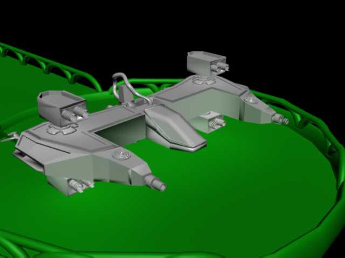 Space Sci-fi Landing Platform Obj