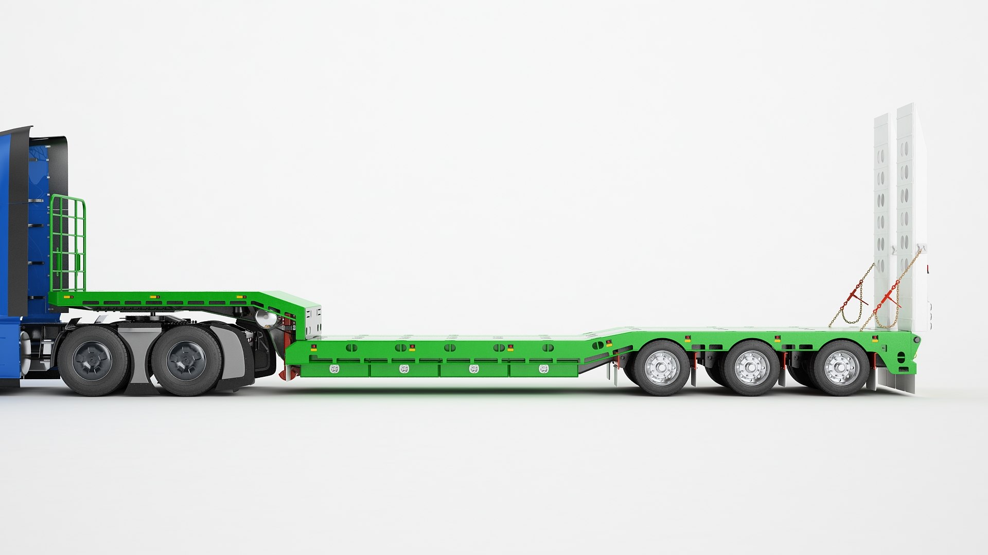 3D Semi Truck Generic Drake Trailer 06 model - TurboSquid 1835733