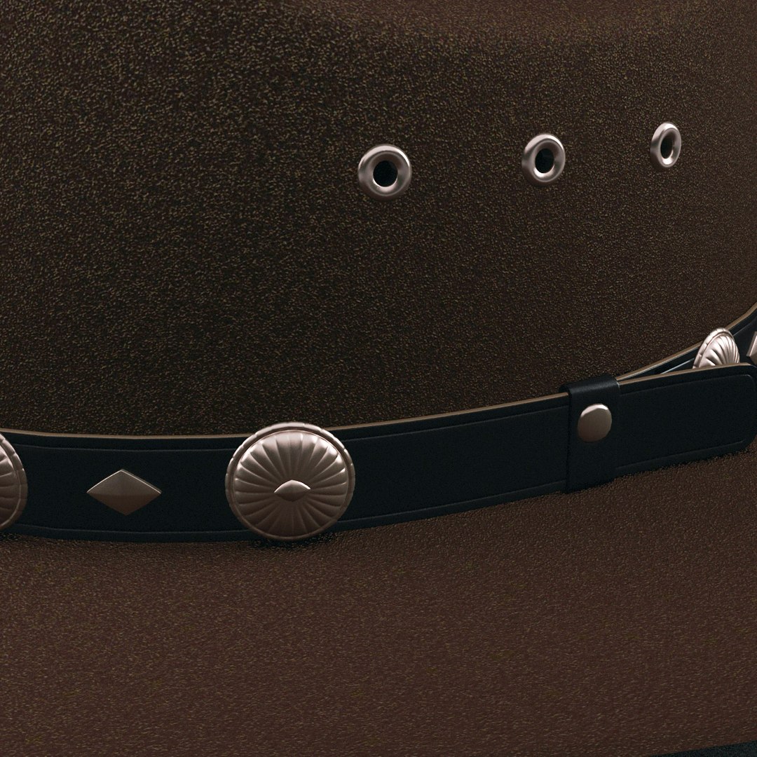 cowboy hat v4 3d obj