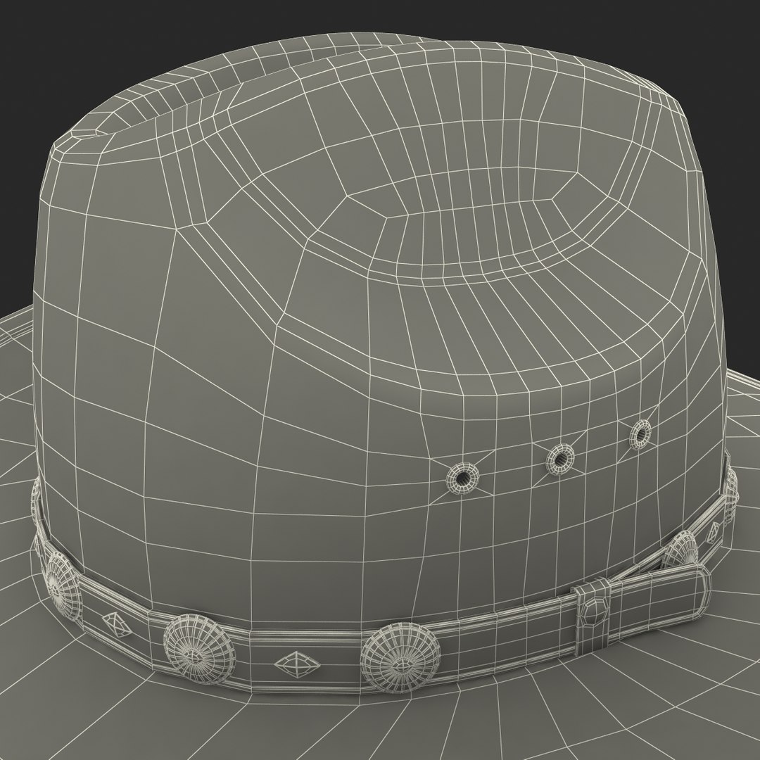 cowboy hat v4 3d obj