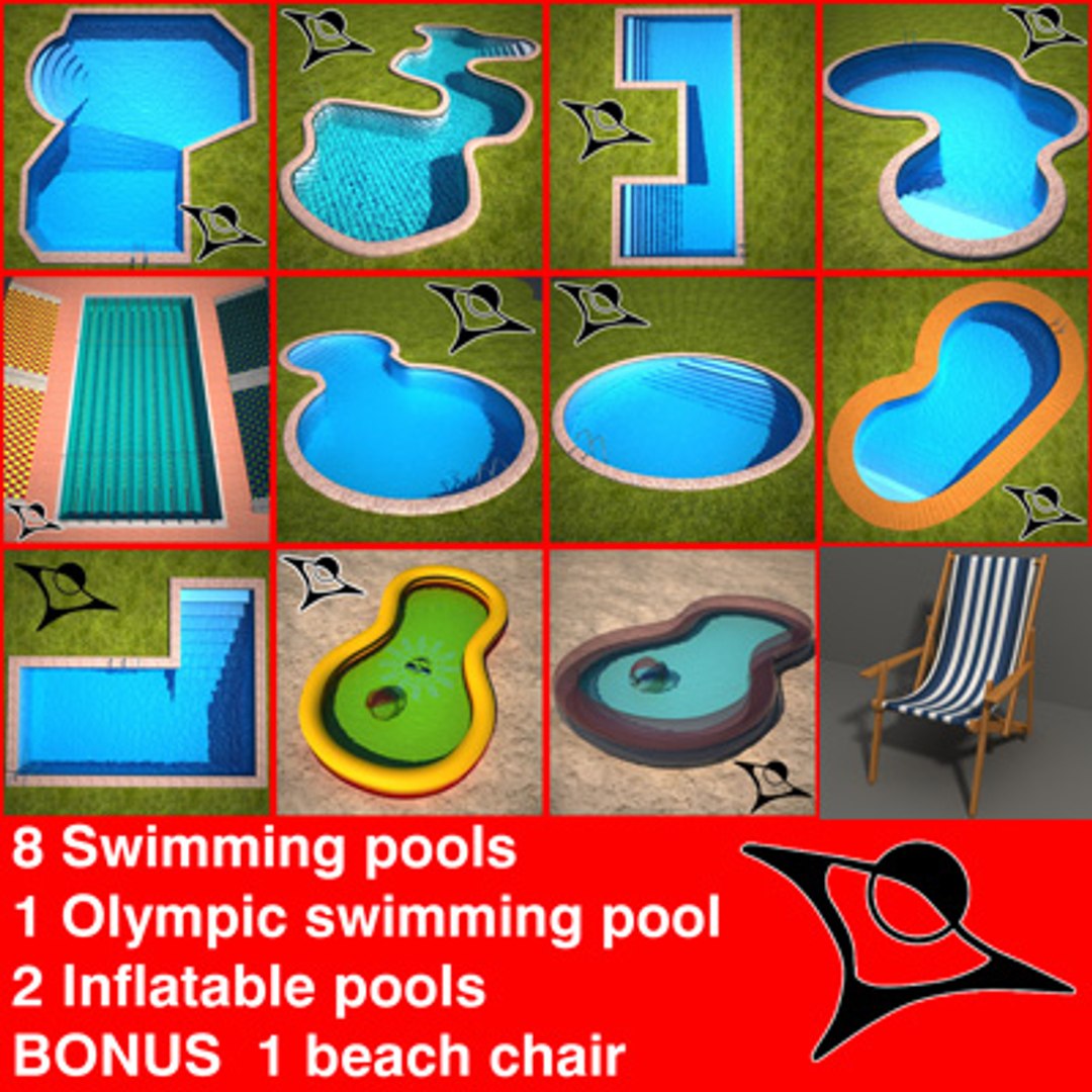 Swimming Pools 3d Model