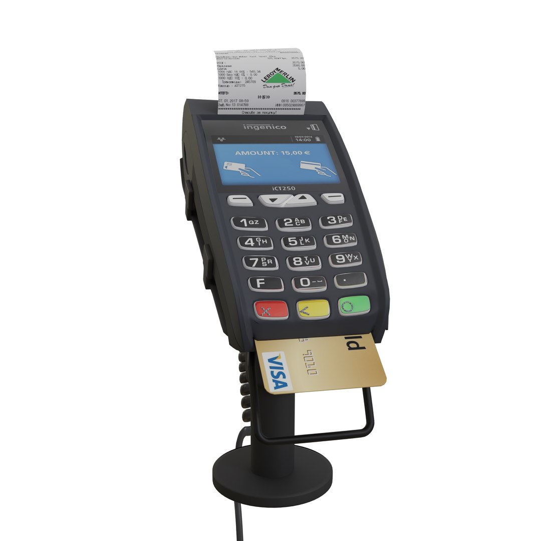 3D Card Reader Supermarket POS - TurboSquid 1741984