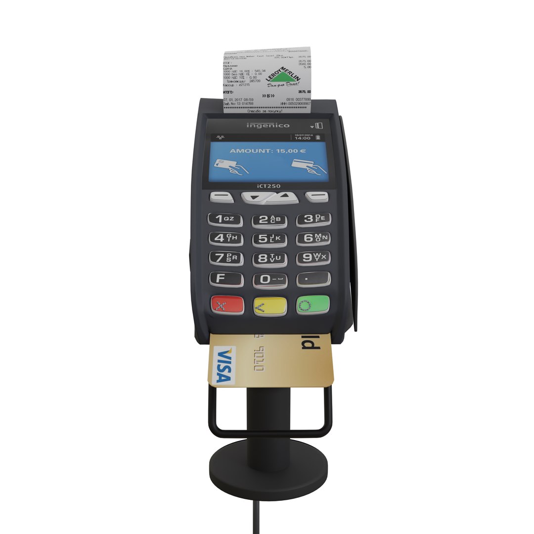 3D Card Reader Supermarket POS - TurboSquid 1741984