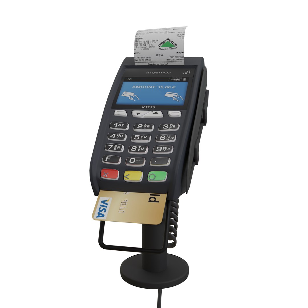 3D Card Reader Supermarket POS - TurboSquid 1741984