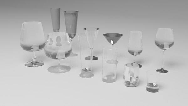 Champagne Flute Blender Models for Download | TurboSquid