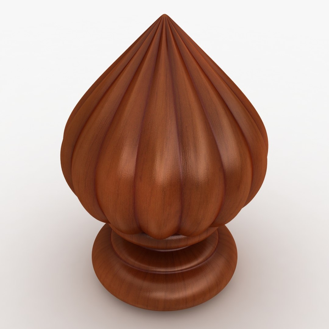 3d Realistic Finial 2 Colors Model