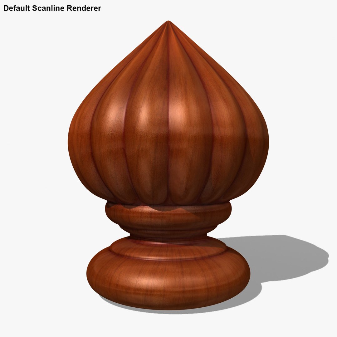 3d Realistic Finial 2 Colors Model