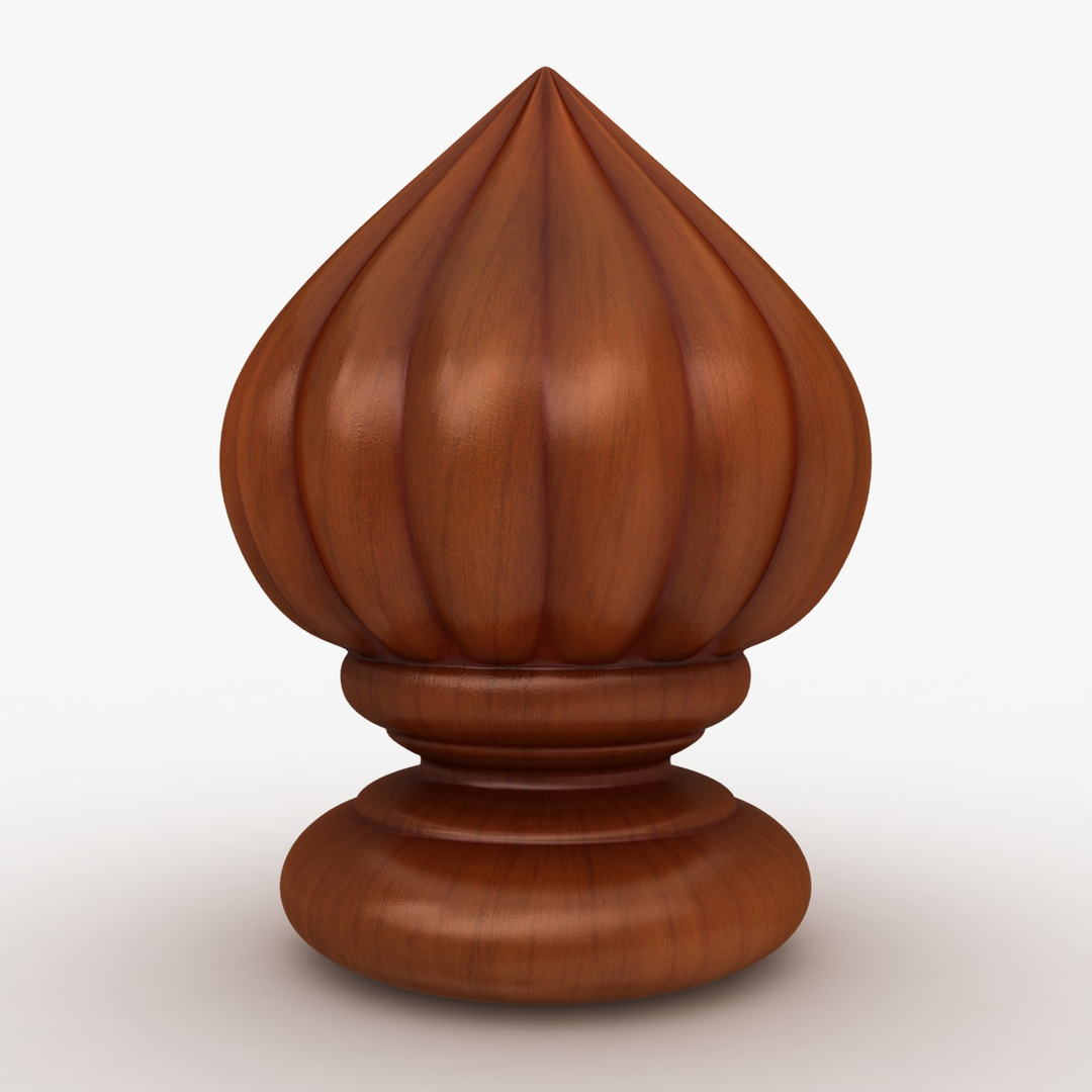 3d Realistic Finial 2 Colors Model