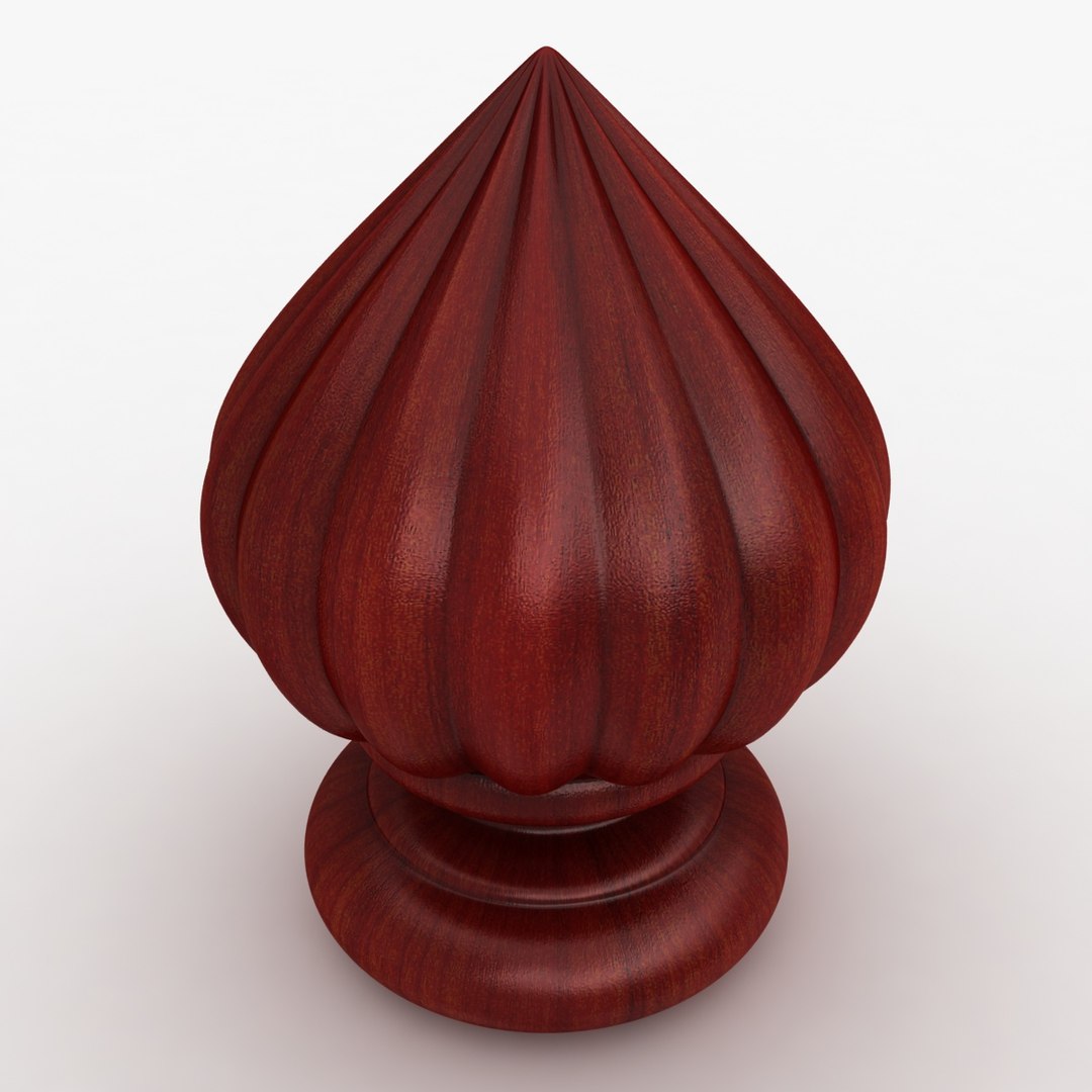 3d Realistic Finial 2 Colors Model