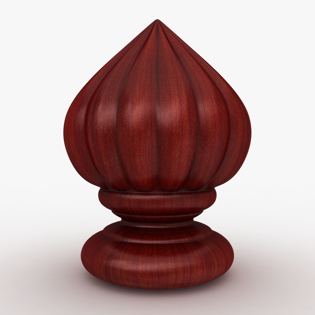 3d Realistic Finial 2 Colors Model
