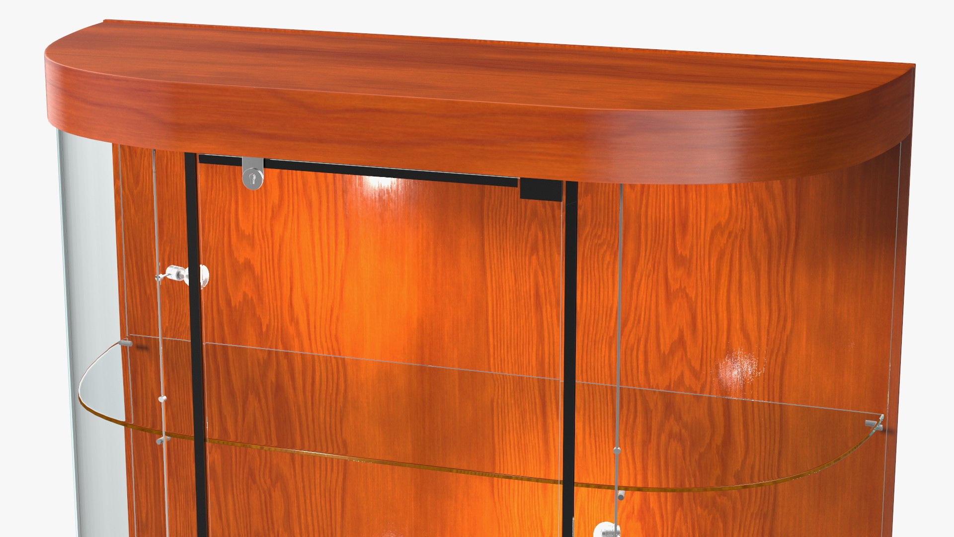 Curved Wall Display Case Brown 3D Model - TurboSquid 1835851