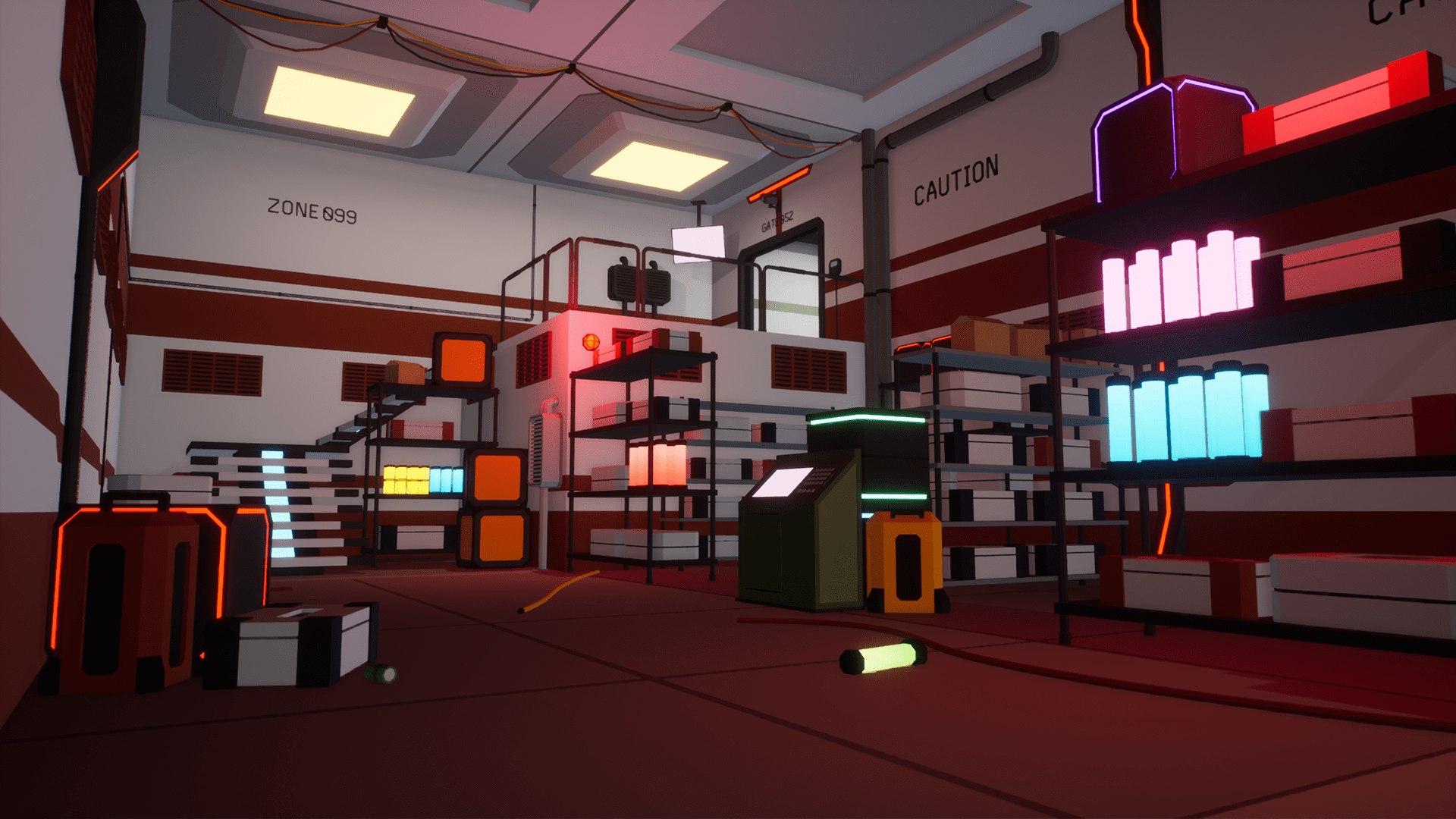 3D Low Poly Sci-Fi Cyberpunk Interiors - TurboSquid 2278085