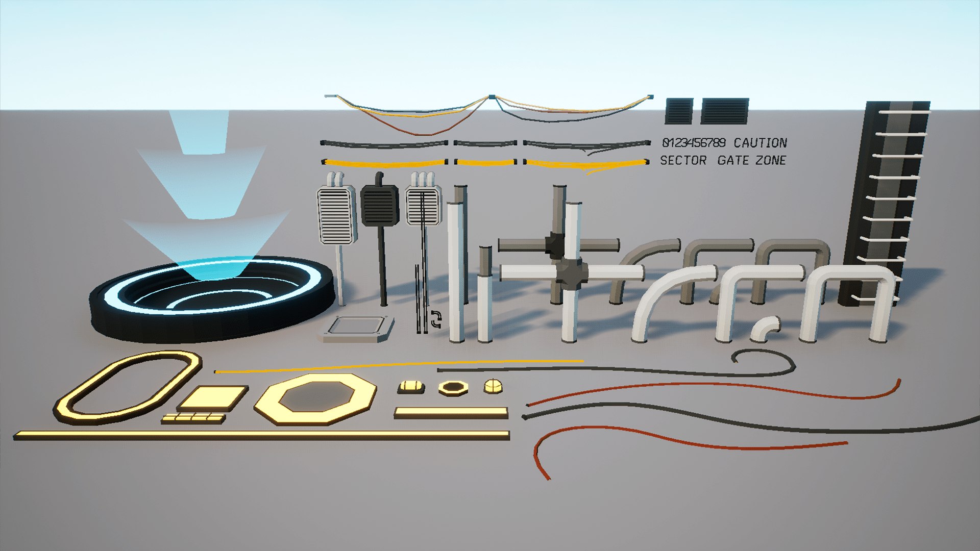 3D Low Poly Sci-Fi Cyberpunk Interiors - TurboSquid 2278085