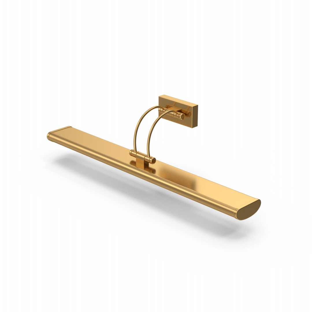 3D Golden Wall Light - TurboSquid 2012545