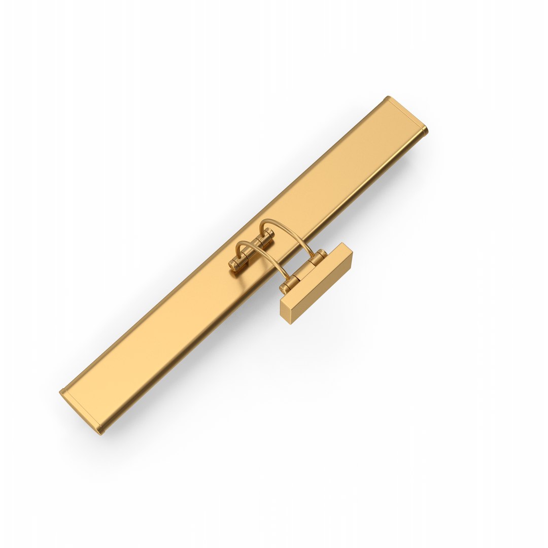 3D Golden Wall Light - TurboSquid 2012545