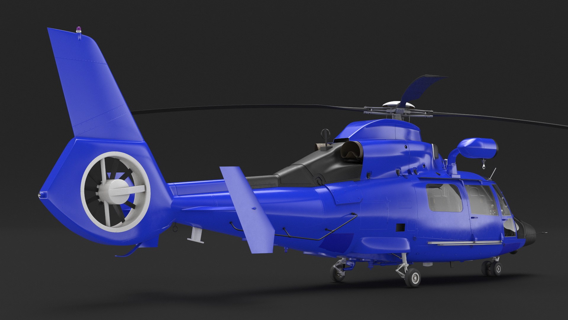 3D Blue Patrol Helicopter Rigged For Cinema 4D - TurboSquid 2353169