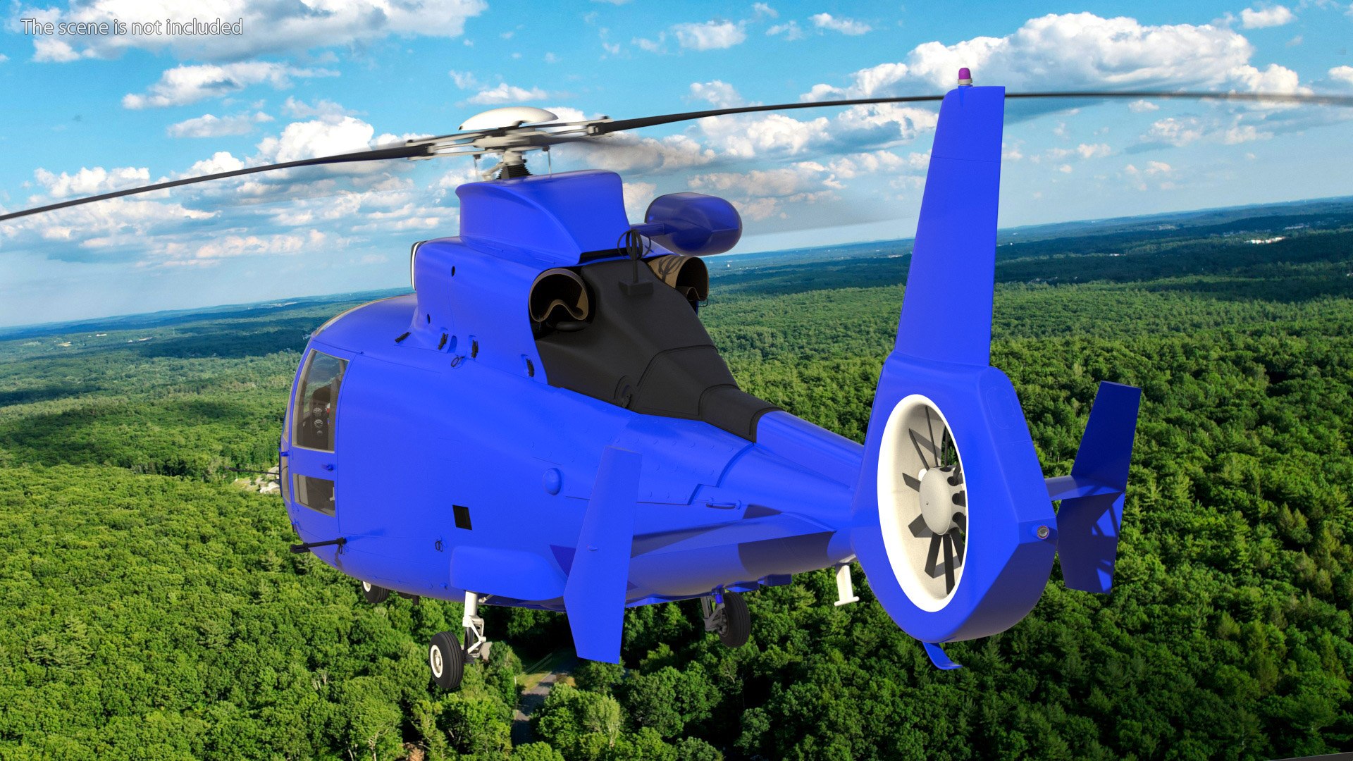 3D Blue Patrol Helicopter Rigged For Cinema 4D - TurboSquid 2353169