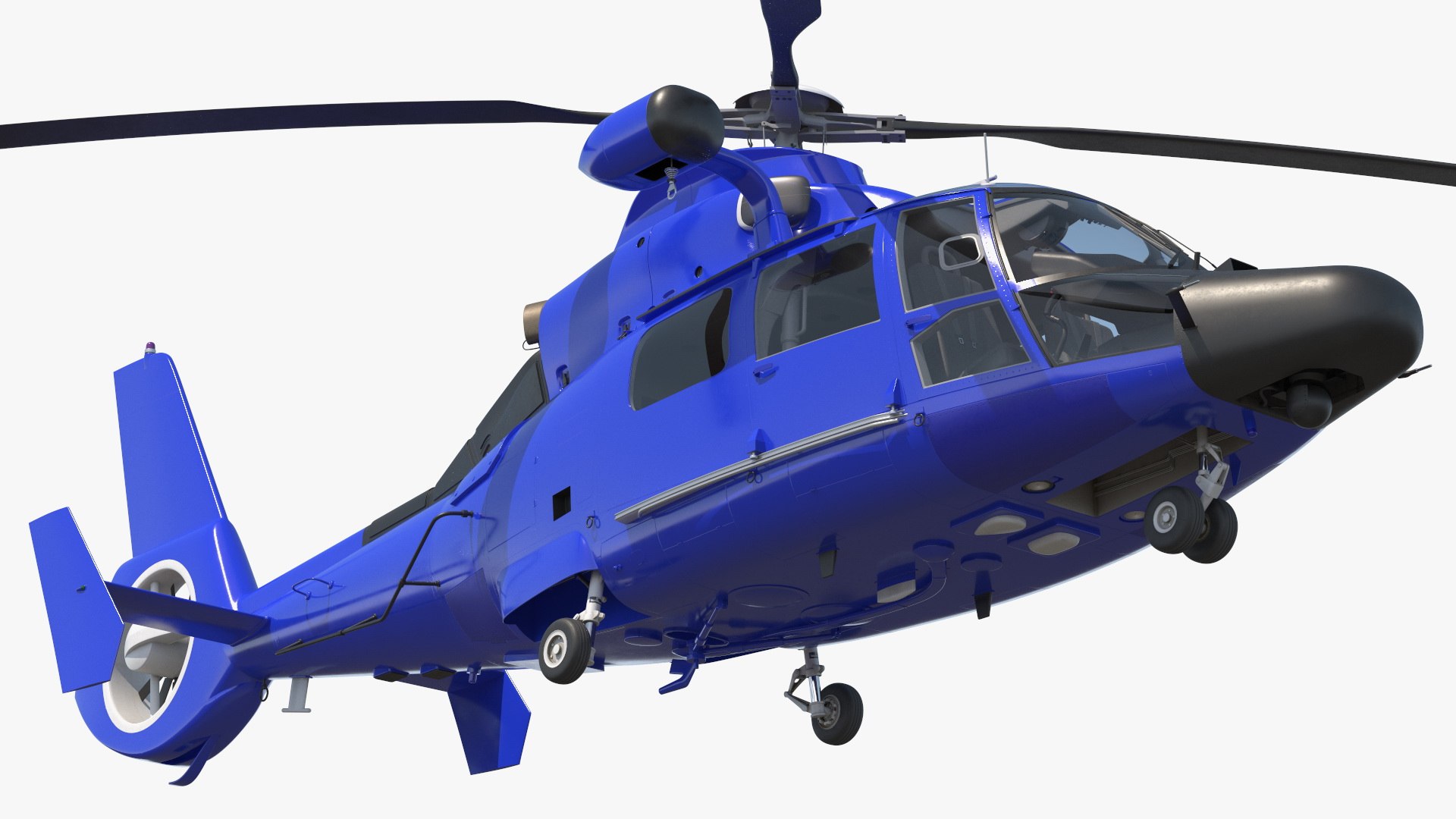 3D Blue Patrol Helicopter Rigged For Cinema 4D - TurboSquid 2353169