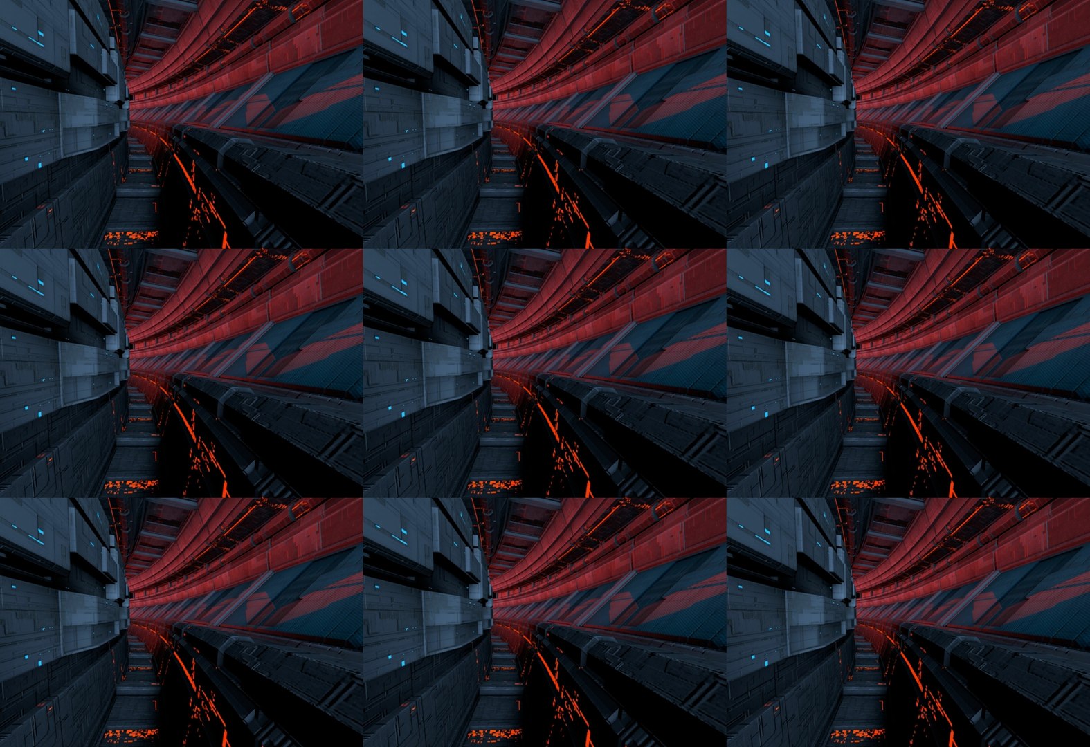 Cyberpunk Tunnel Science Fiction Future Space Passage Science Fiction ...