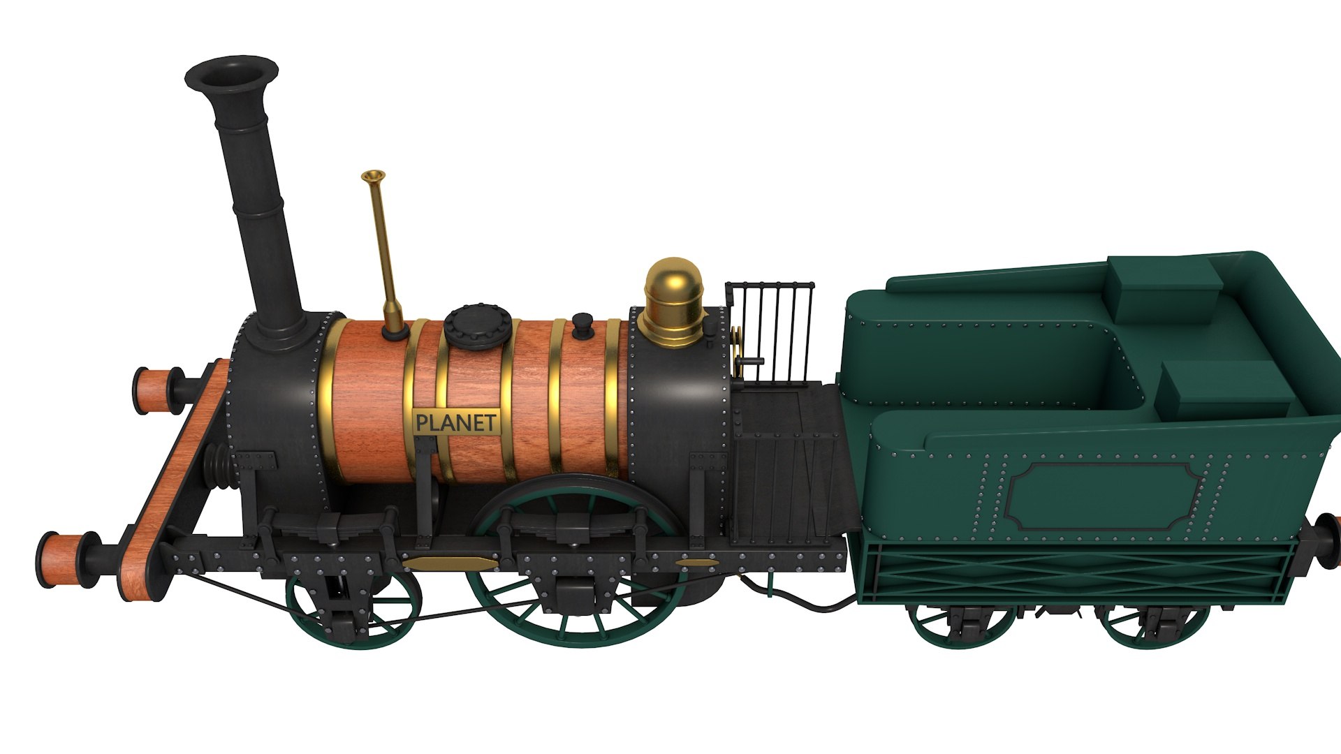 Planet By Robert Stephenson 1830 Locomotive 3D Model - TurboSquid 2235726