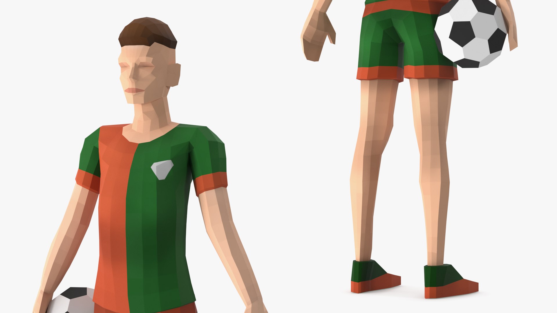 Low Poly Football Player 3D model - TurboSquid 2183097