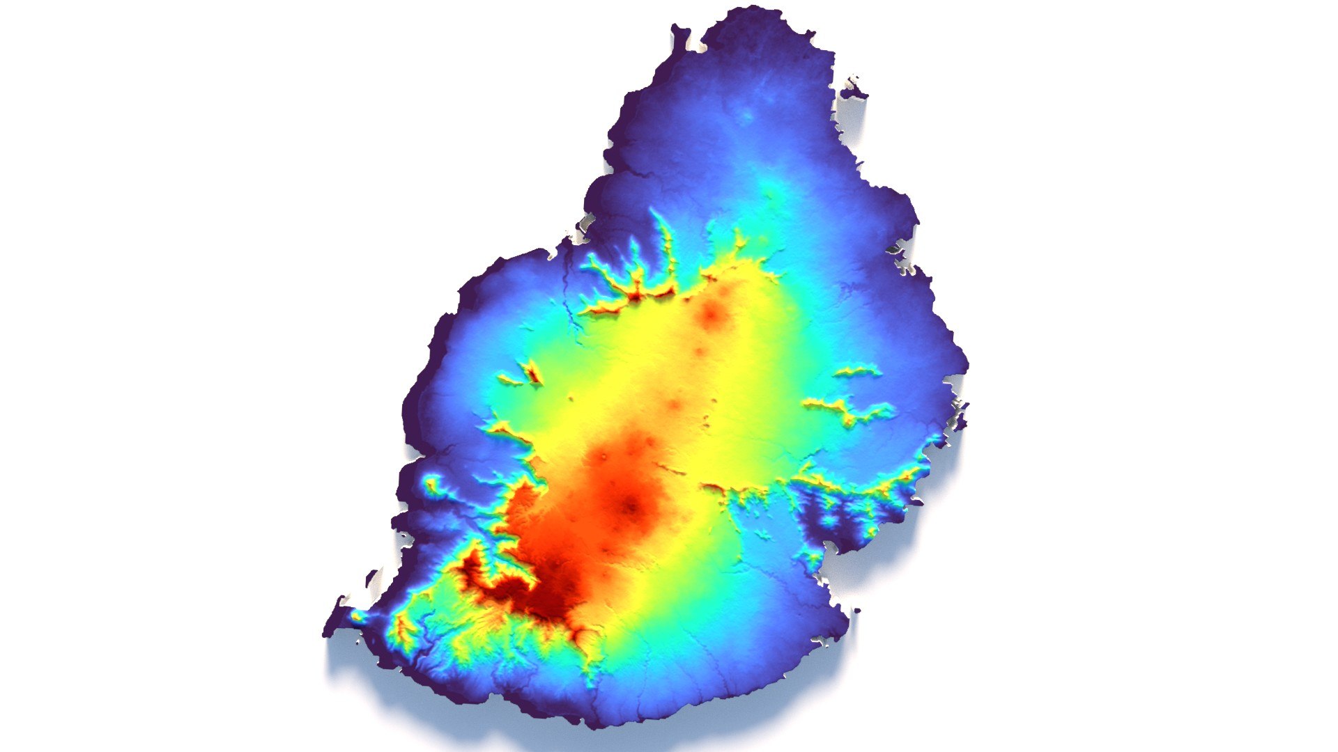 Mauritius Maurice Moris Terrain Map Model - TurboSquid 2336530