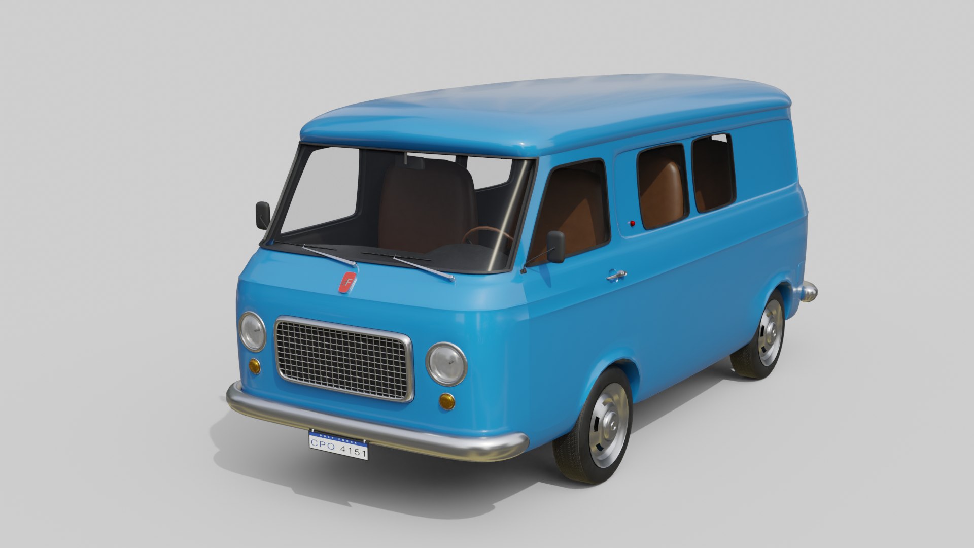 Realistic Vintage Transport Van High-Detail Game-Ready Asset 3D Model ...