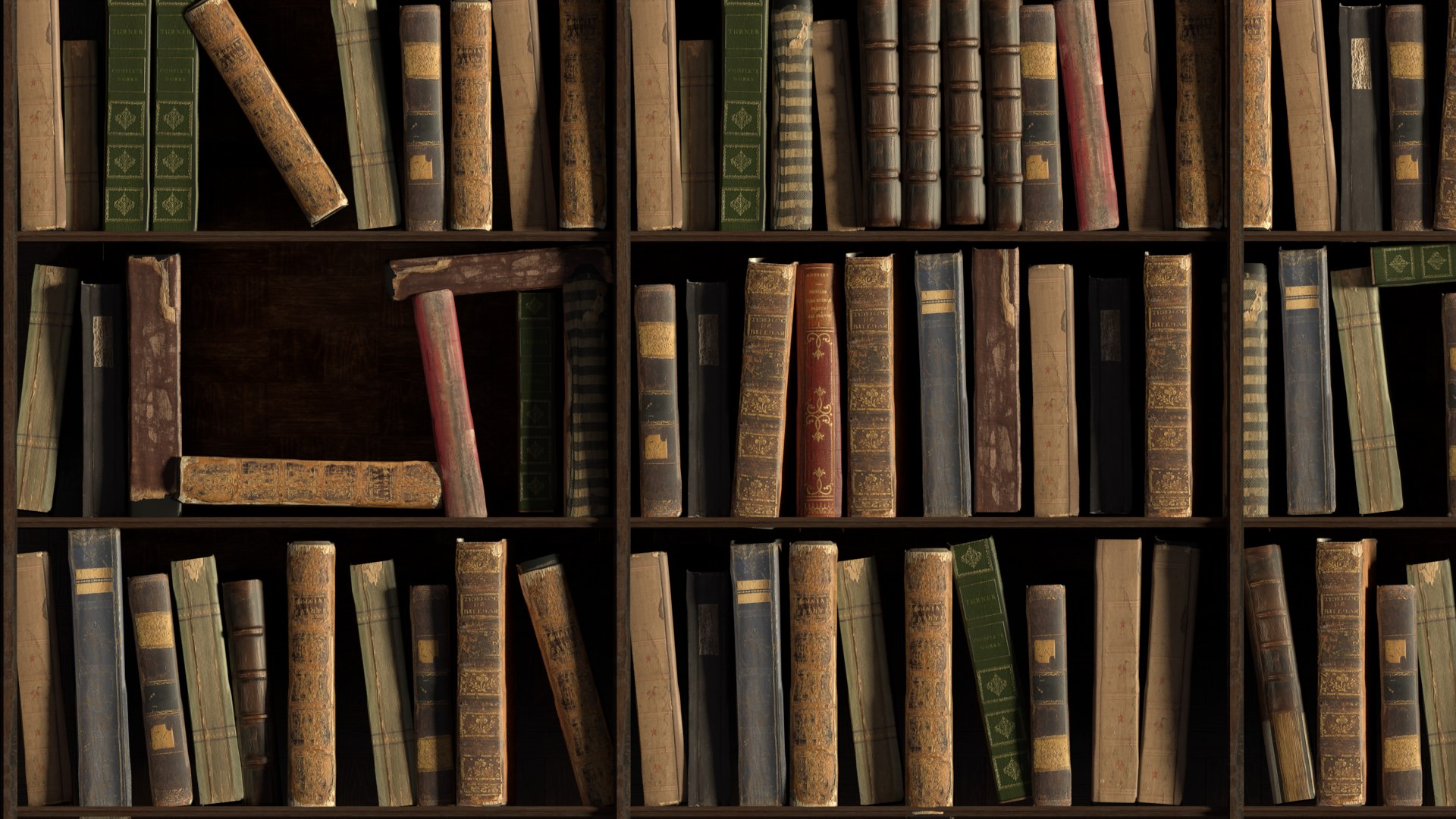 Library Bookshelf Books Model - TurboSquid 1574165