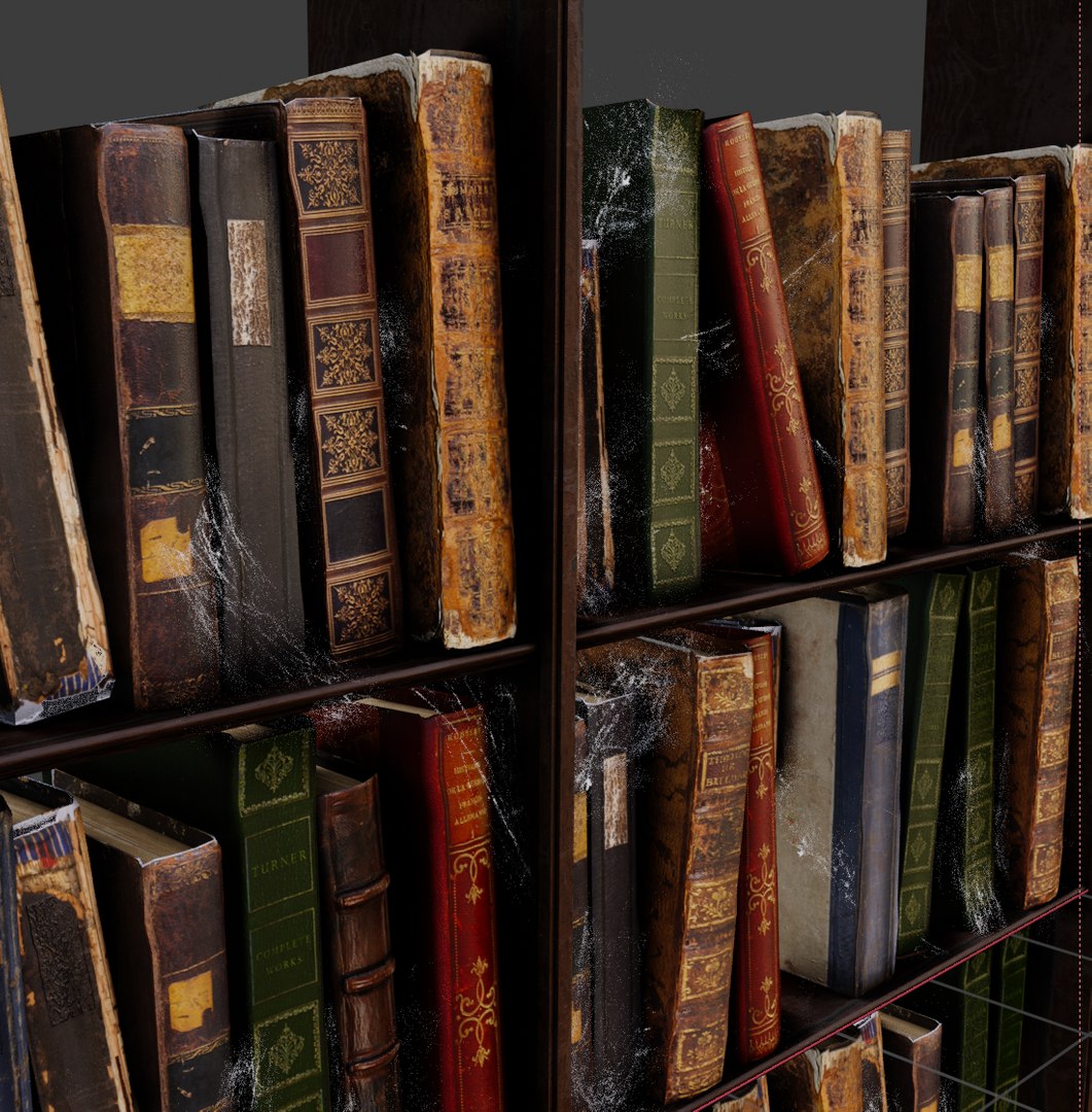 Library Bookshelf Books Model - TurboSquid 1574165