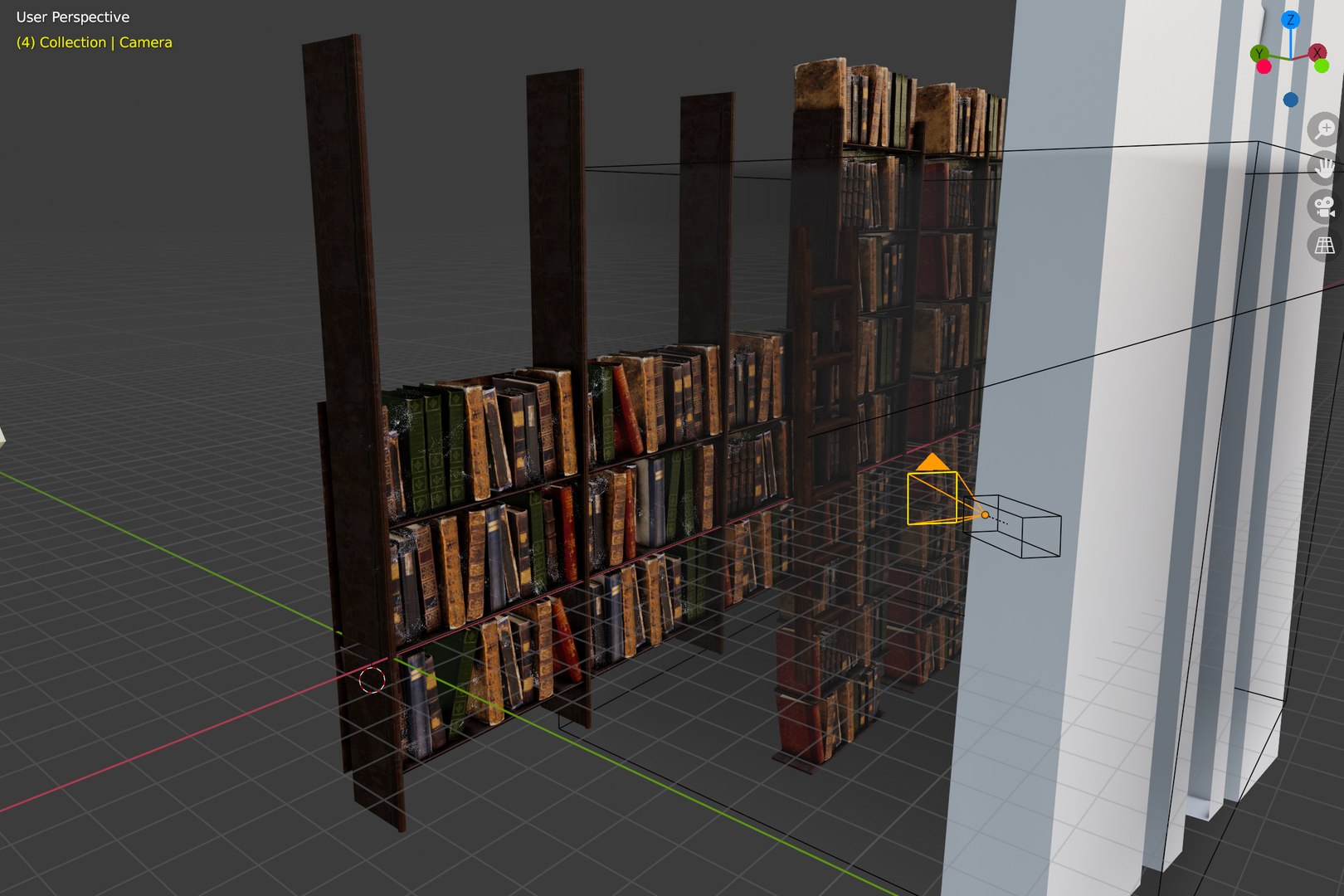 Library Bookshelf Books Model - TurboSquid 1574165