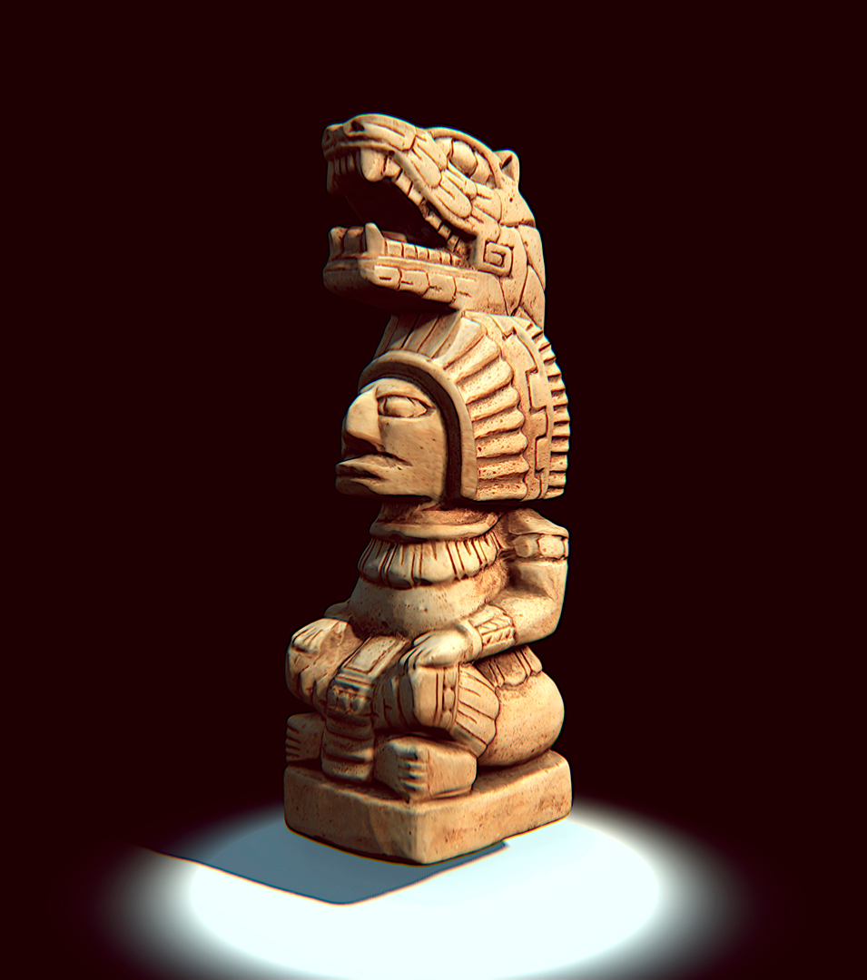 Mayan Figure Replica 3d Model