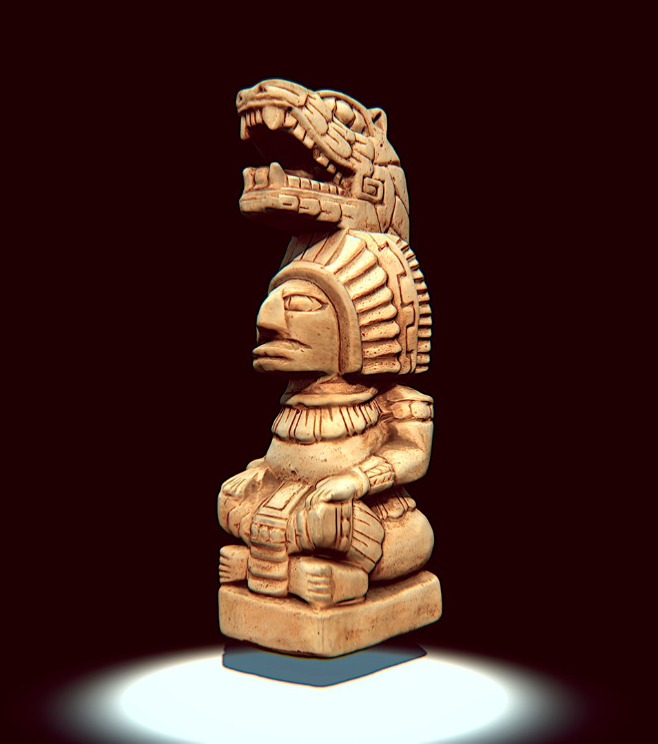 Mayan Figure Replica 3d Model