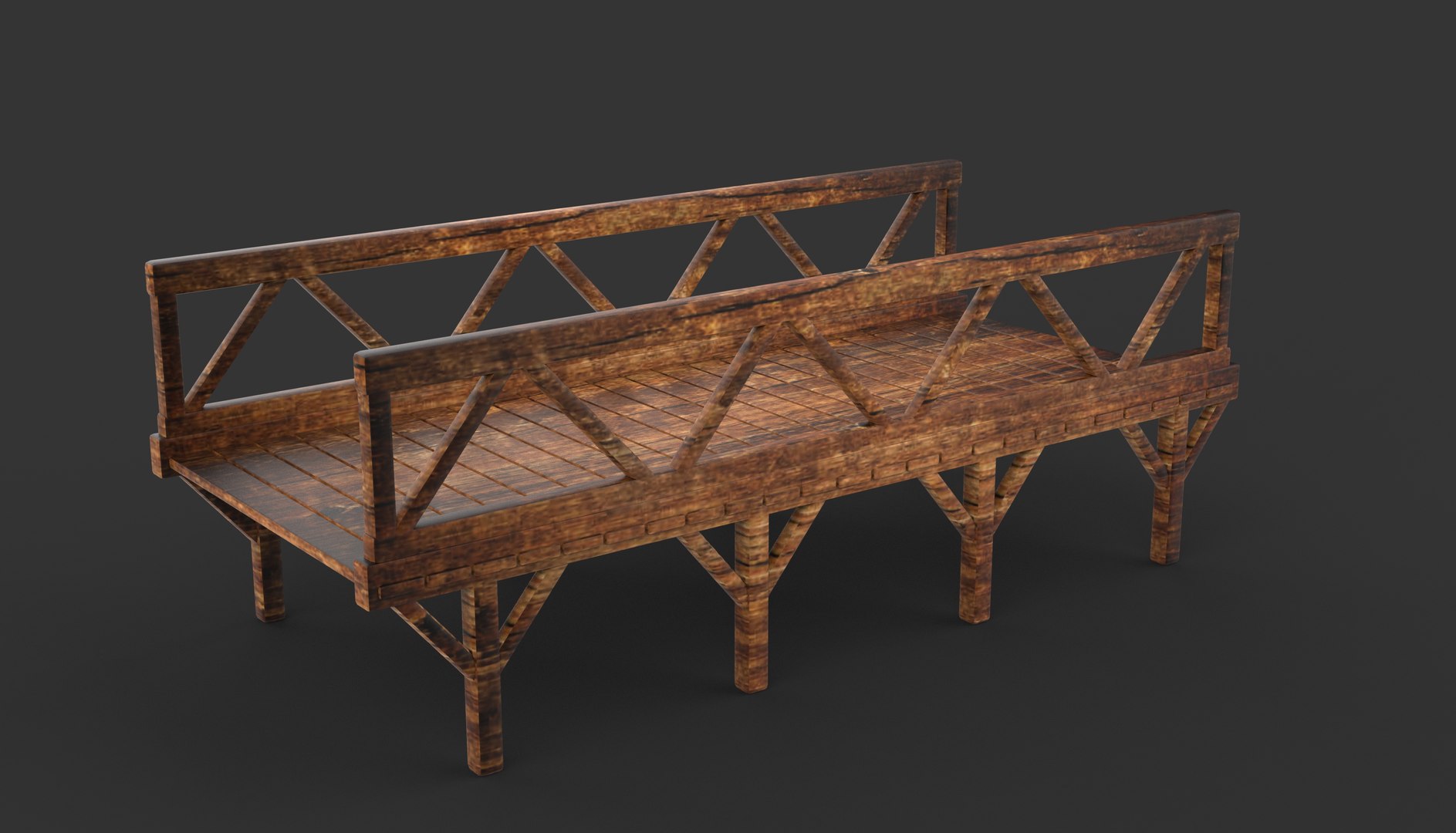 Medieval Wooden Bridge 3D Model 3D - TurboSquid 2389607