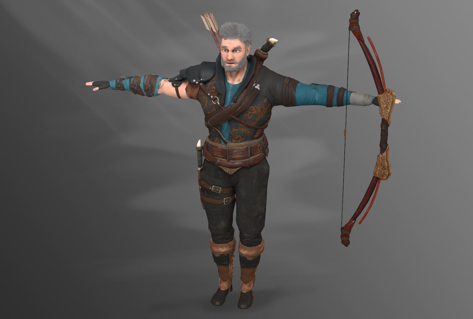 3D Character Bow Model - TurboSquid 1289313