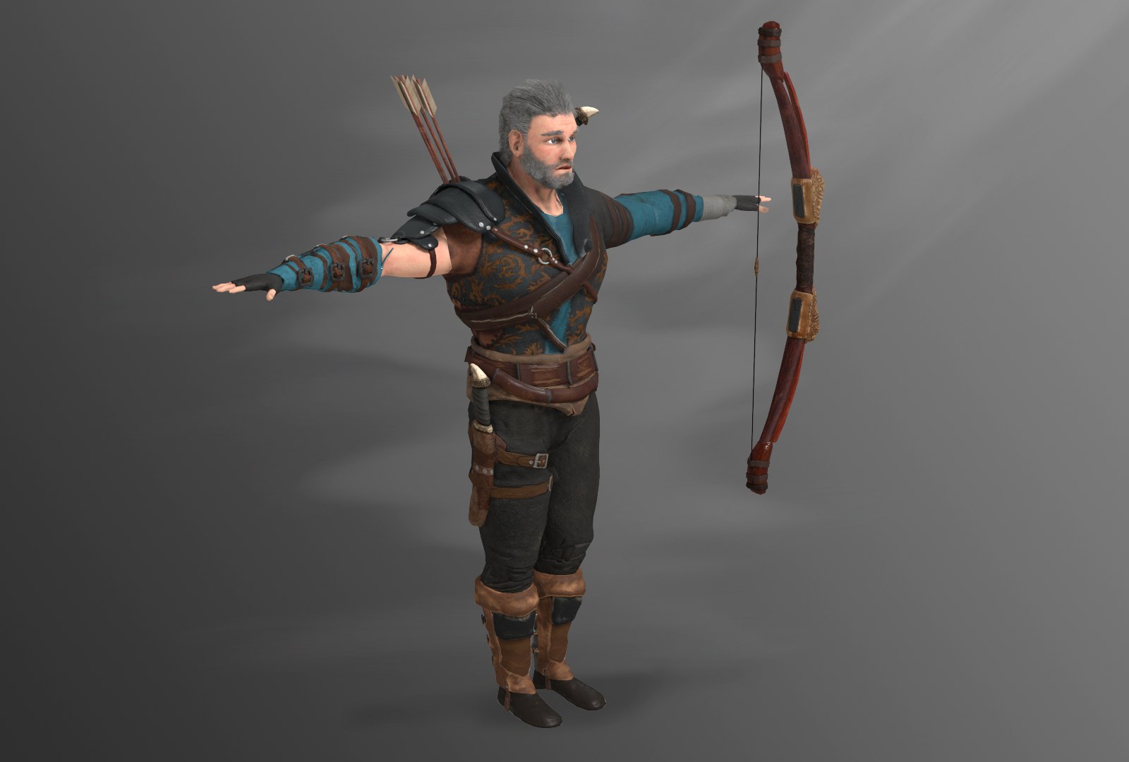 3D Character Bow Model - TurboSquid 1289313