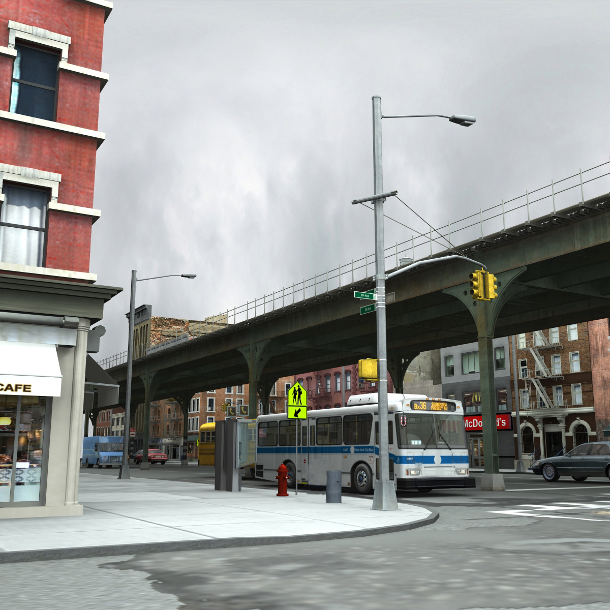bronx scene 3d c4d