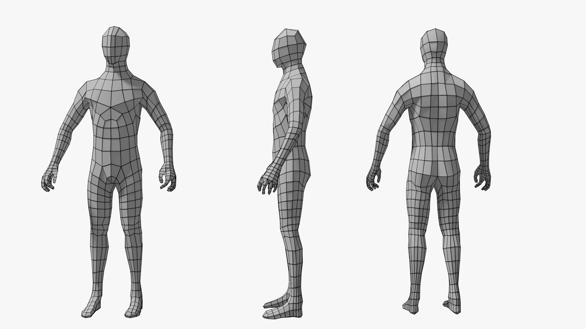 Base Mesh Character Male Model - TurboSquid 1624974