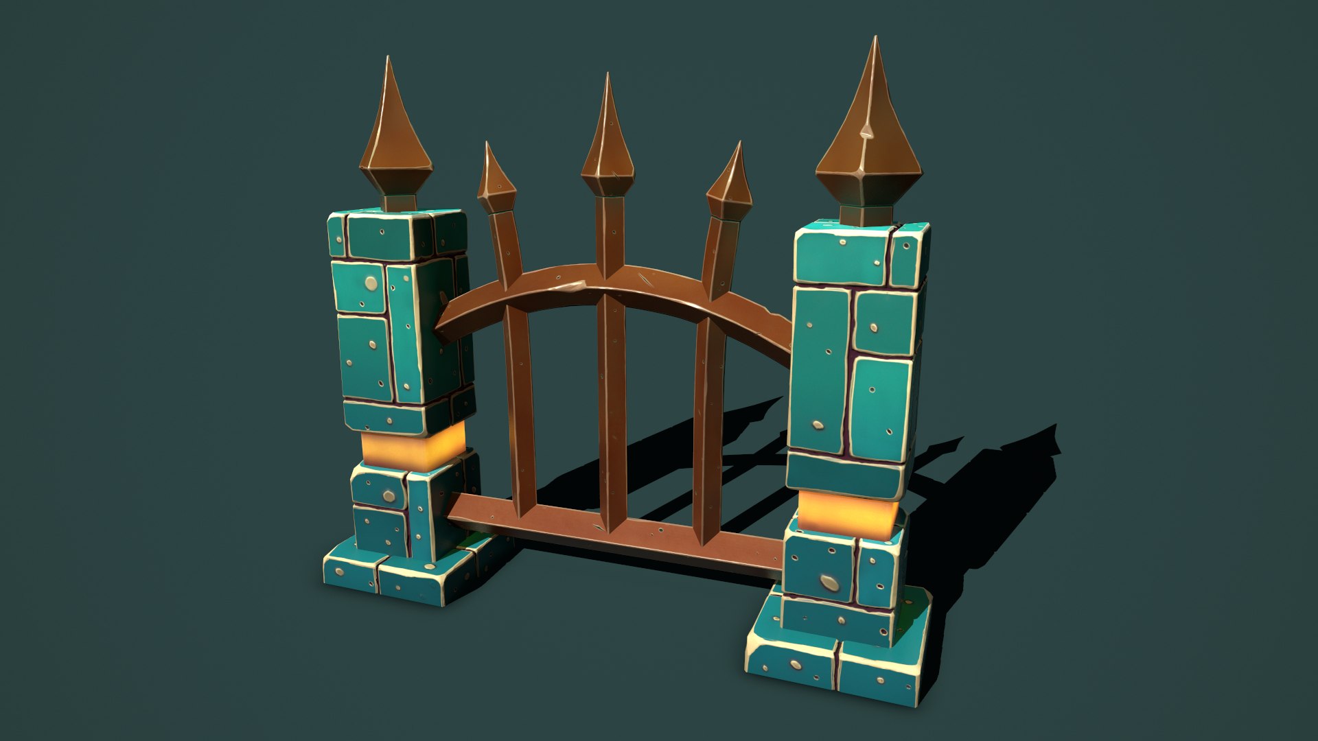 3D Fantasy Fence - TurboSquid 1727707