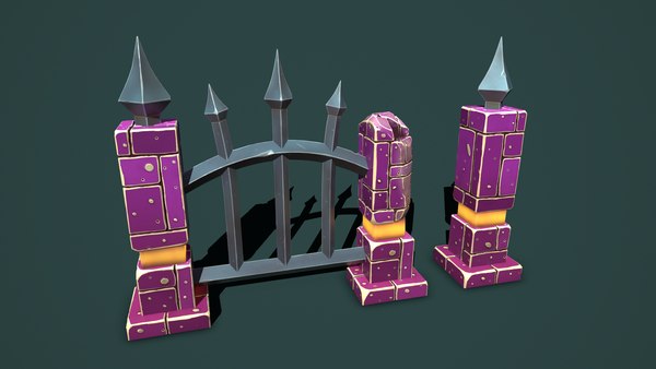 3D Fantasy fence - TurboSquid 1727707