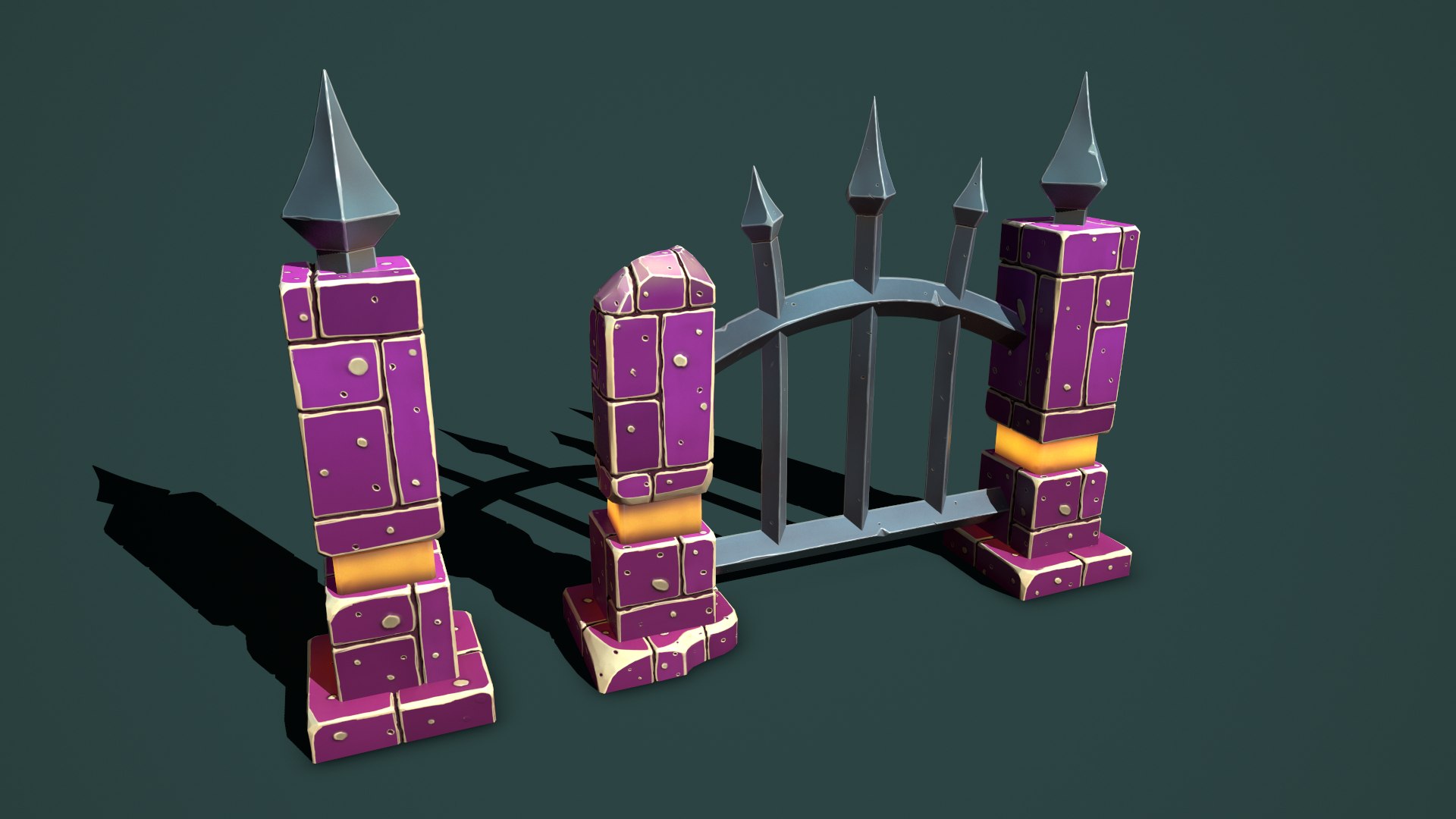3D Fantasy Fence - TurboSquid 1727707