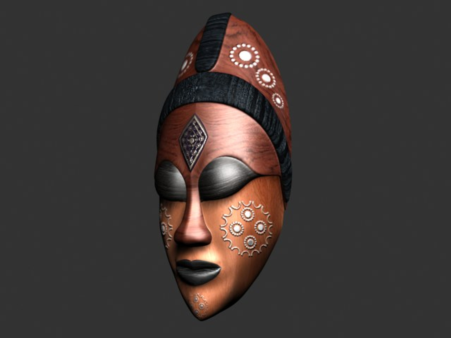 3ds max african mask