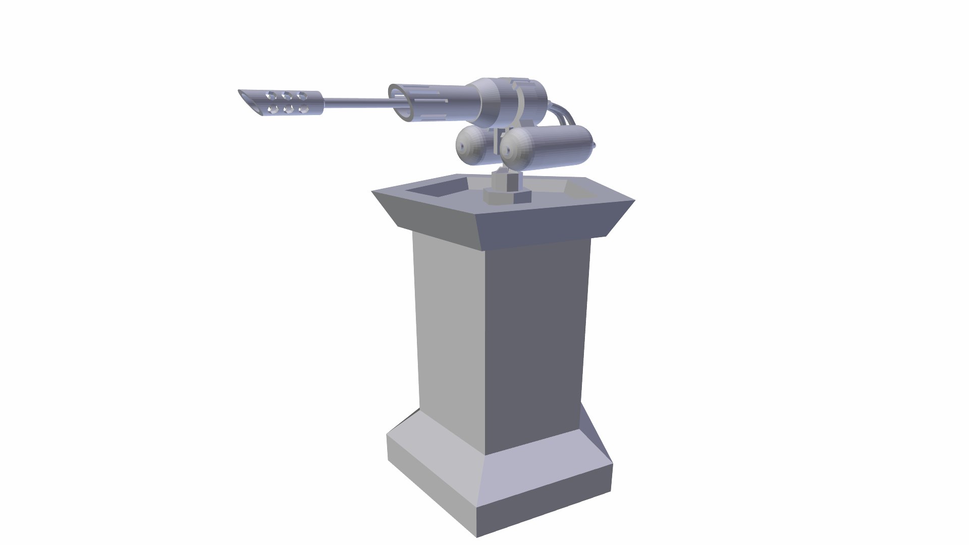 Obj Sci-fi Flamethrower Turret