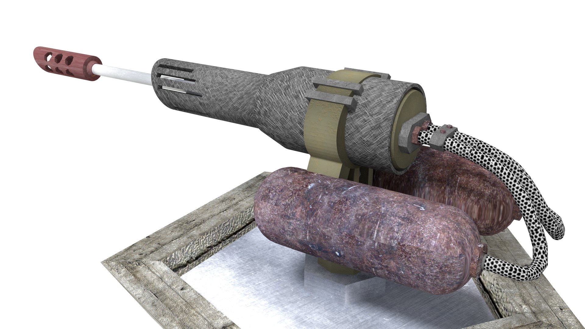 Obj Sci-fi Flamethrower Turret