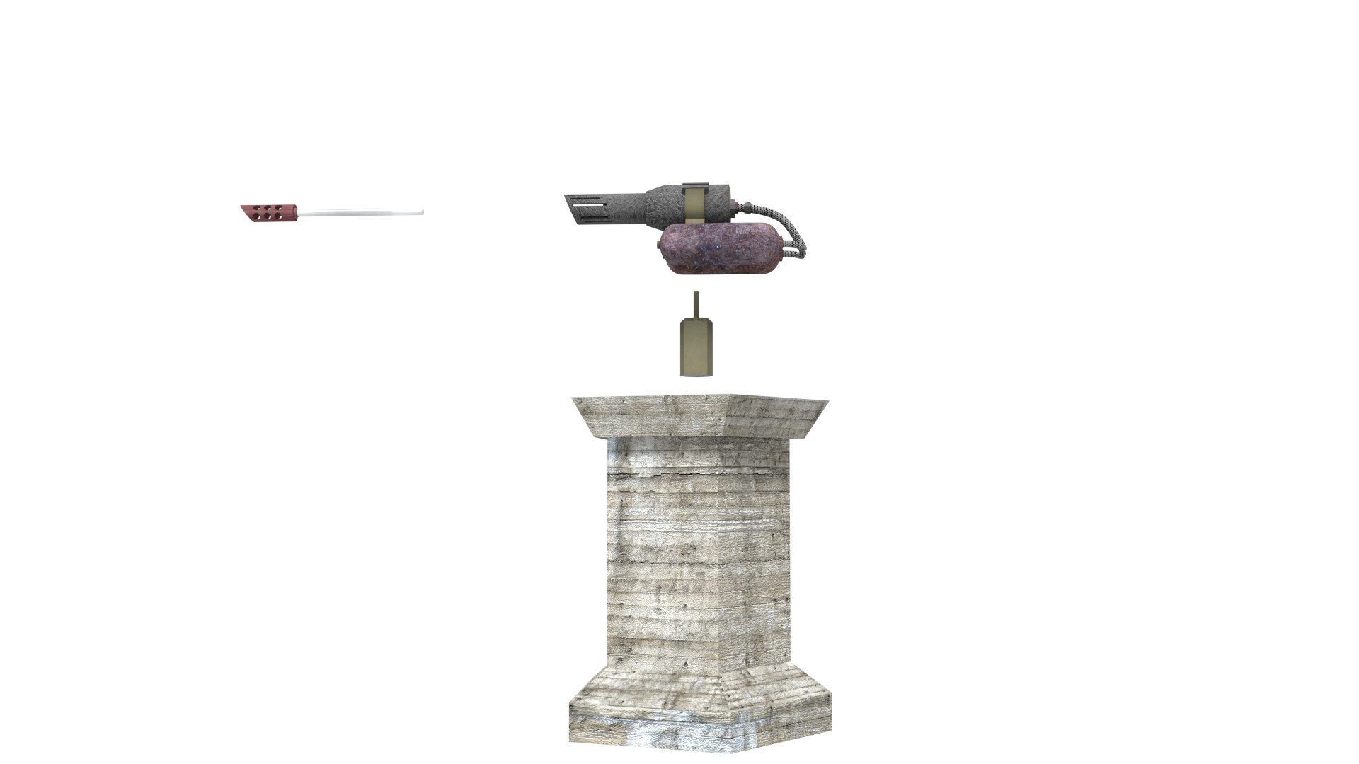 Obj Sci-fi Flamethrower Turret