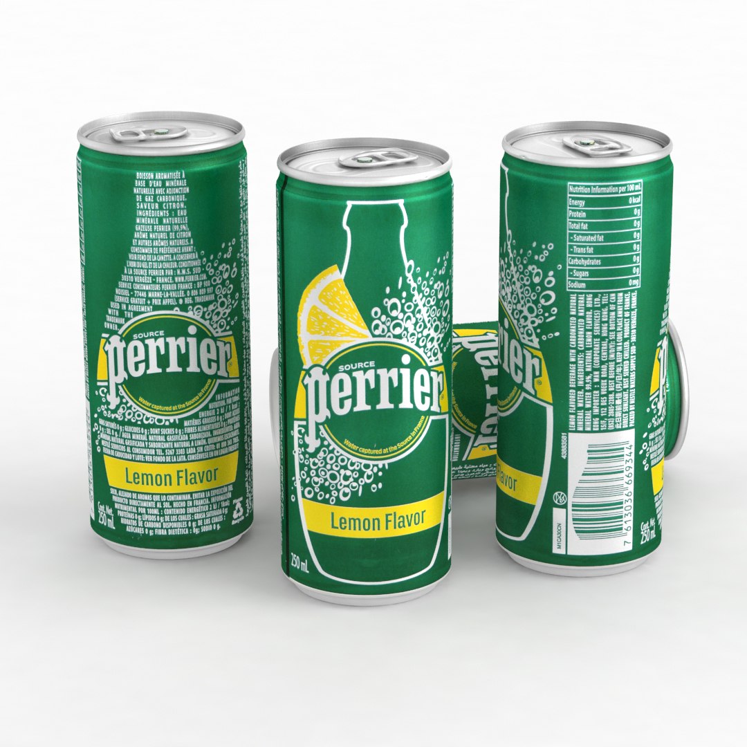 modèle 3D de Boisson Canette Eau Perrier Citron 250ml 2021 - TurboSquid ...