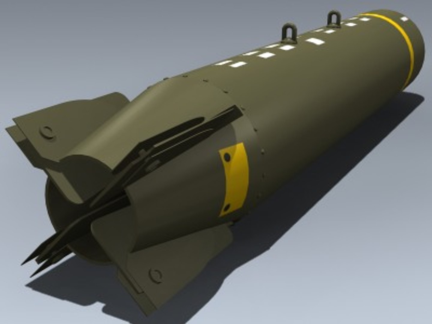 3d Model Of Cbu-87 Cluster Bomb