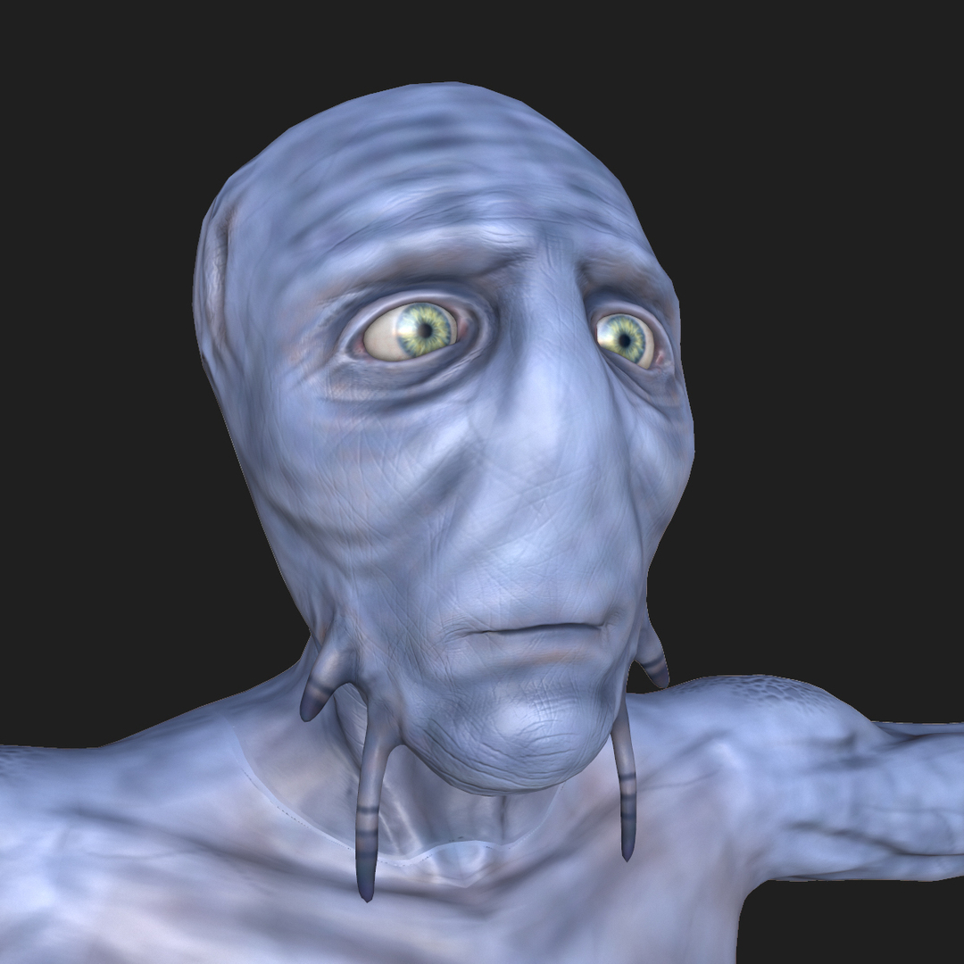 alien roswell 3d obj